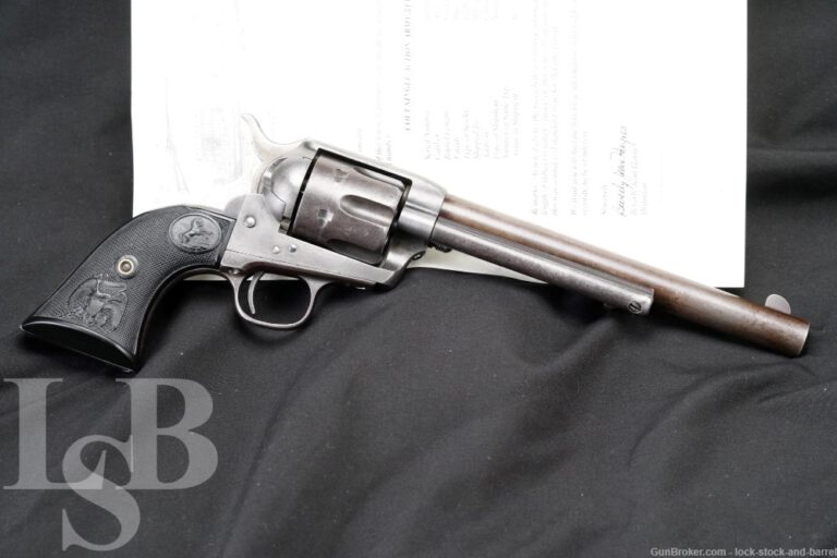 1st Gen Colt Single Action Army SAA .45 Revolver & Letter, 1883 Antique - LSB Auctions
