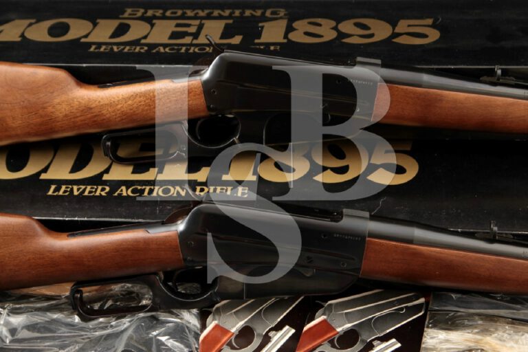 Browning Limited Edition Grade I 1895, Consecutively Numbered, Mint Blue 24” Lever Action Rifles ...