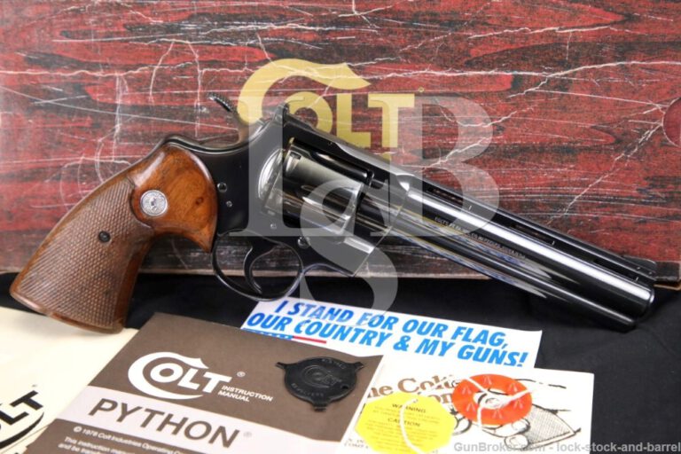 COLT Python I3660 .357 Magnum DA/SA Double-Action Revolver, MFD 1978 ...