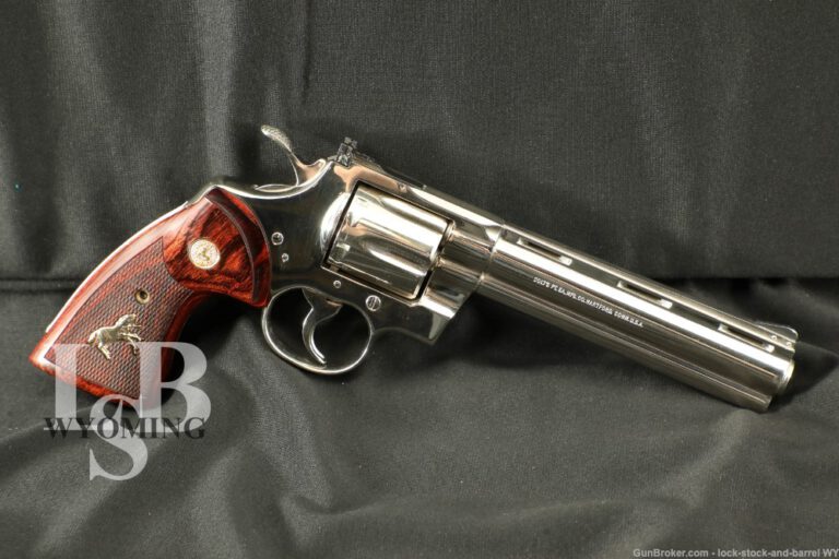 COLT Python I3661 6″ Nickel .357 Magnum DA/SA Double-Action Revolver ...