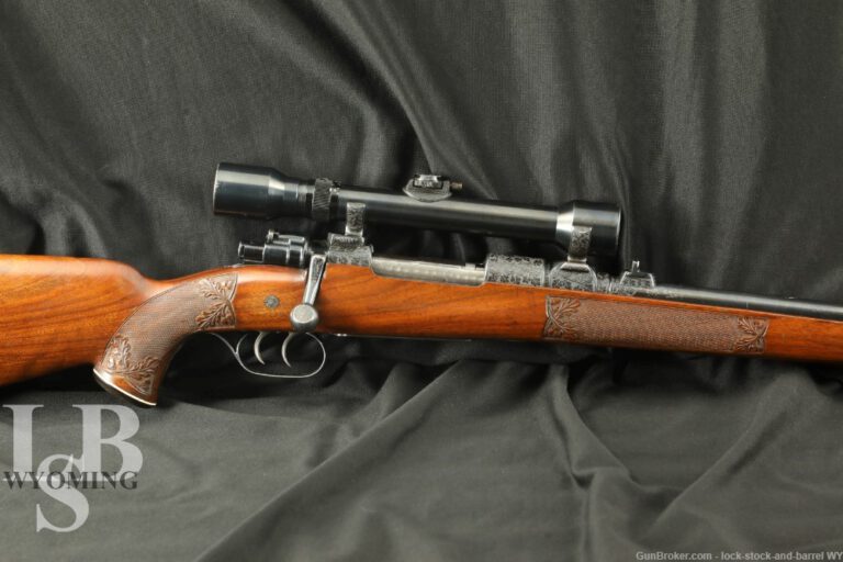 Carl Bock Frankfurt Custom Mauser Bolt Action Rifle & Claw-Mount Scope ...