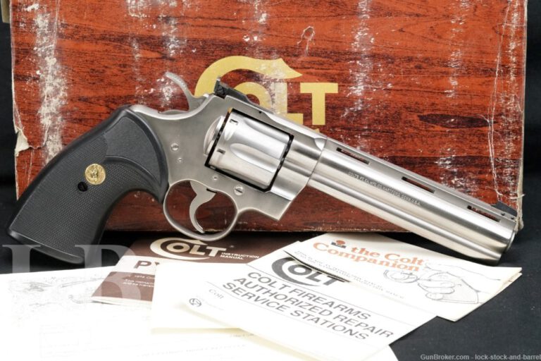 Colt Custom Shop Python Model E-Nickel 6″ .357 Magnum Revolver, 1979 ...