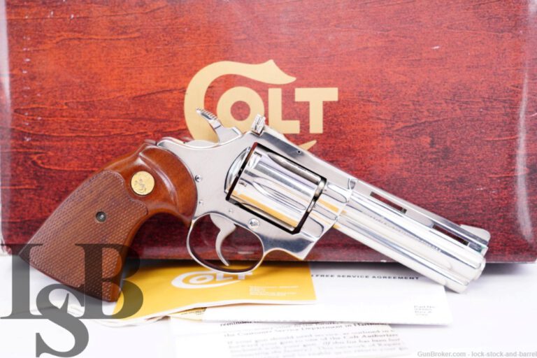 Colt Diamondback D5541 Nickel 4″ .38 Special Revolver & Box, 1976 - LSB ...