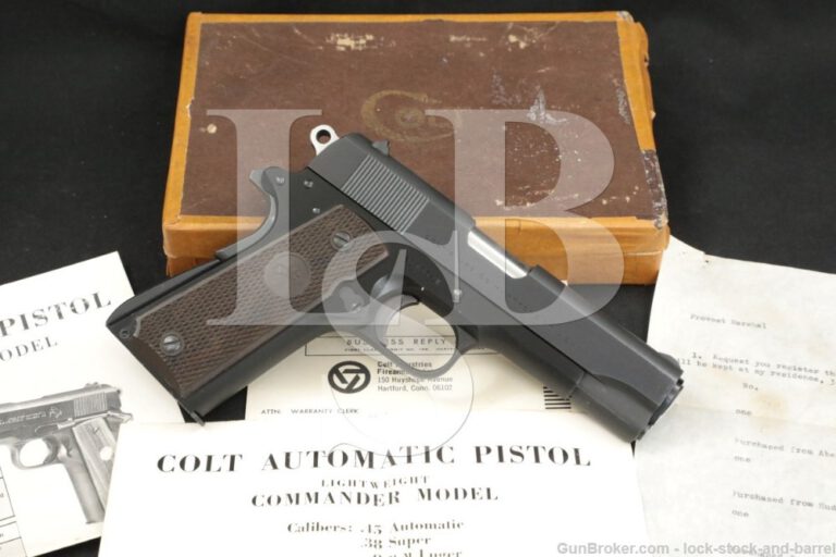 Colt Lightweight Commander Model .45 ACP Semi-Automatic Pistol, 1952 C ...