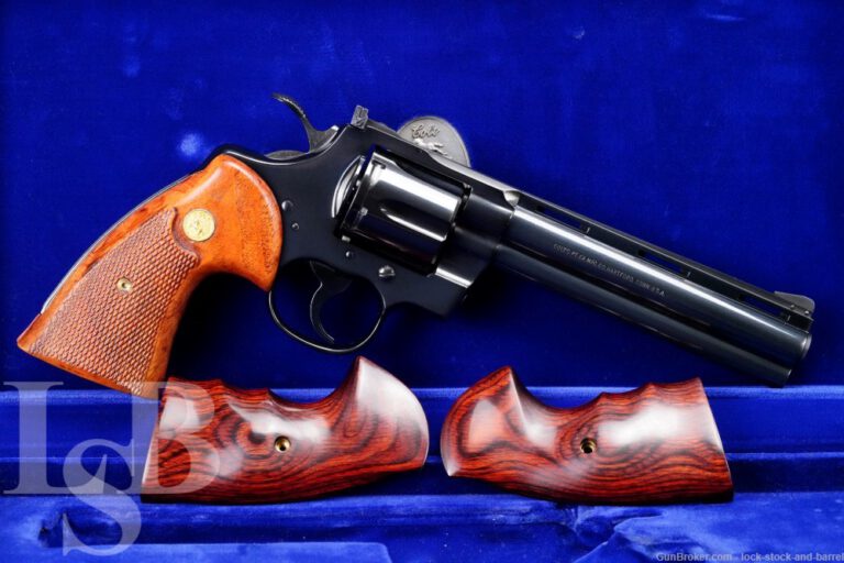 Colt Python Royal Blue 6” .357 Magnum Double Action Revolver, 1978 ...