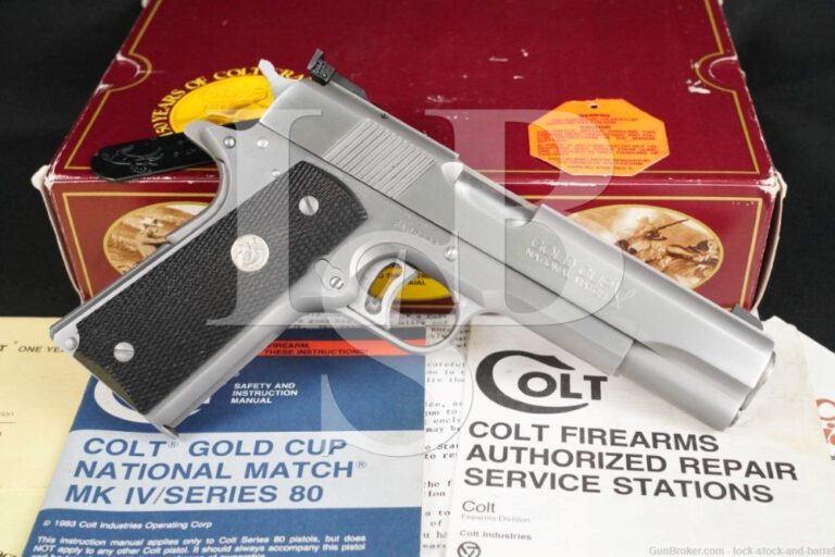 Colt Series 80 Gold Cup National Match Stainless .45 ACP 1911 Pistol, C&R - LSB Auctions