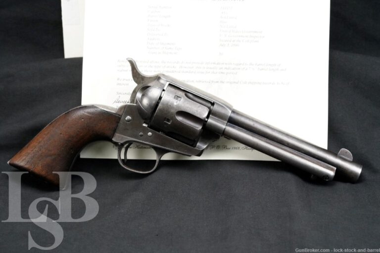Colt Single Action Army SAA 1873 US Artillery .45 Revolver, 1890 Antique - LSB Auctions