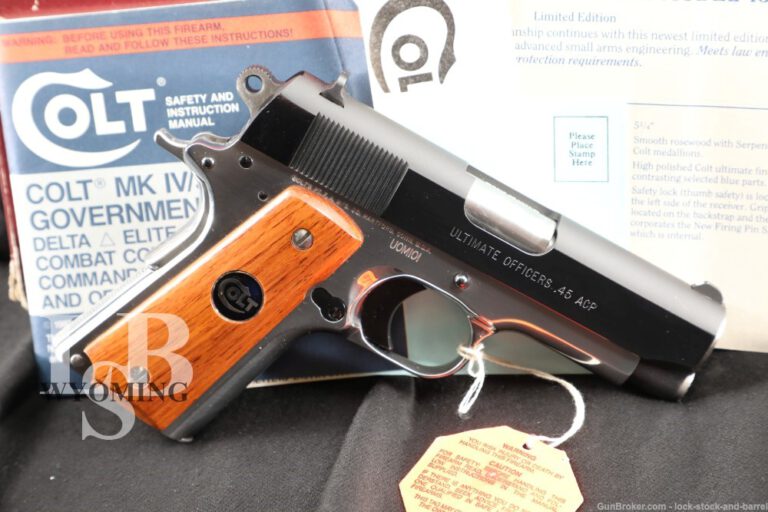 Colt Ultimate Officers Limited Edition .45 ACP Semi Auto Pistol & Box ...