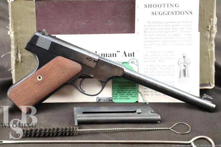 Colt Woodsman 1st Series Target Model .22 LR Semi-Auto Pistol, MFD 1940 ...