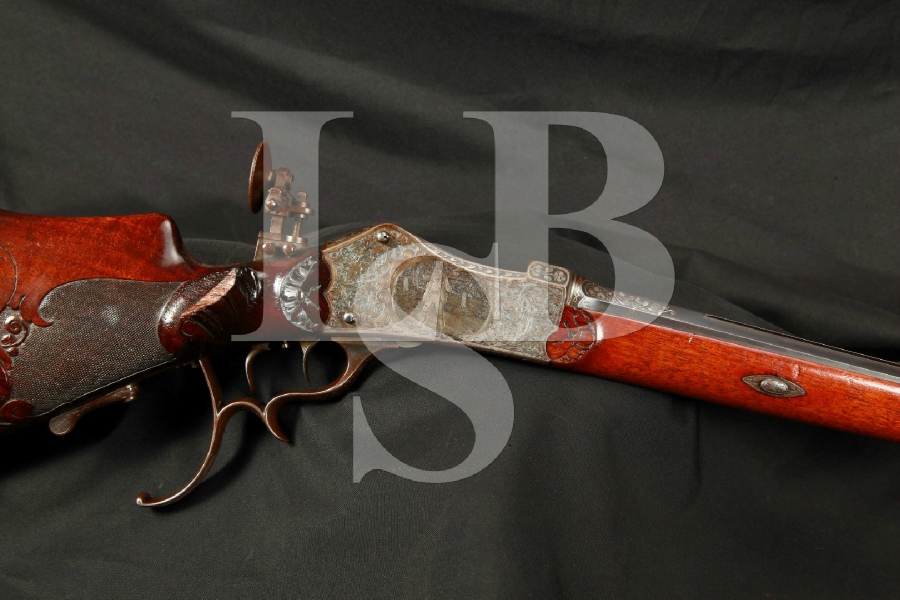 EXQUISITE Engraved & Carved Miller & Val. Greiss Schuetzen Martini ...