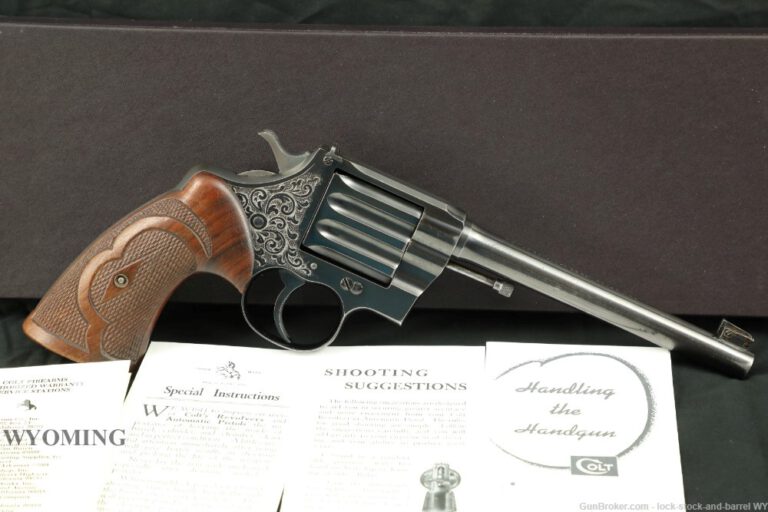 Engraved Colt Camp Perry Model 8″ .22 LR Single Shot Target Pistol 1937 ...