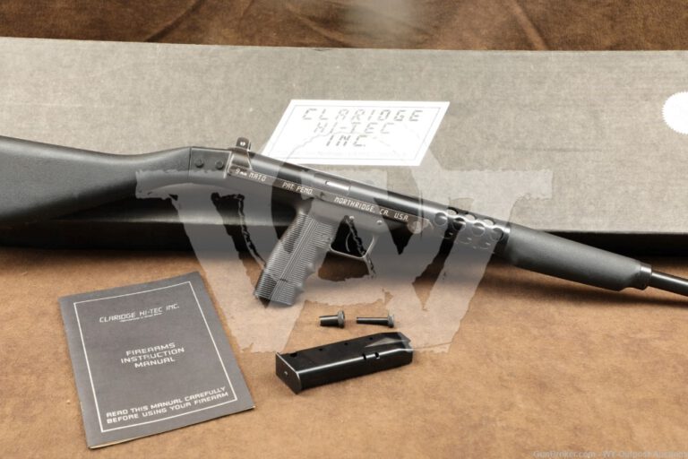 Excellent Claridge Hi-Tec LEC-9 9mm 16.5” Semi-Auto Rifle w Factory Box ...