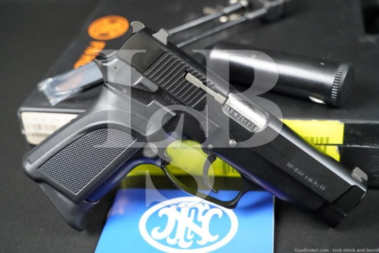 FNH FNMI HP-DAC Hi-Power Compact 9mm Double Action Semi-Auto Pistol ...