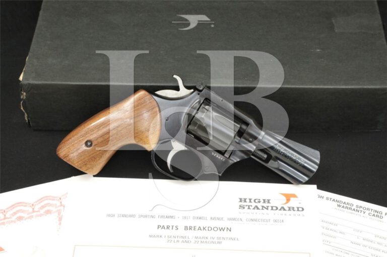 High Standard Sentinel Mark IV .22 WMR 3″ SA/DA 9-Shot Revolver, MFD ...