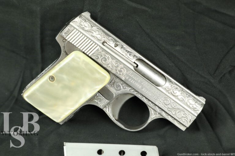 Highly Engraved Bauer Firearms Automatic .25 Auto 2.1” Semi-Auto Pocket ...