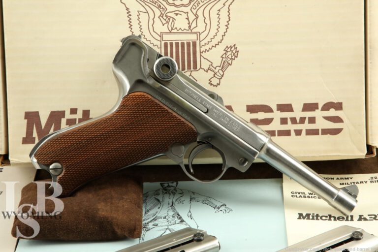 Mitchell Arms American Eagle P-08 Luger Stainless Steel 4” Semi-Auto ...