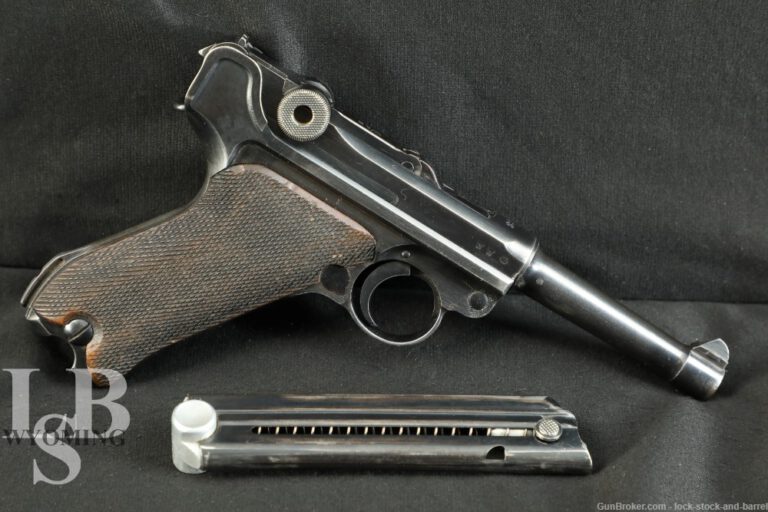 Pre-WWII German Mauser S/42 P.08 Luger 9mm Semi-Automatic Pistol, 1938 ...