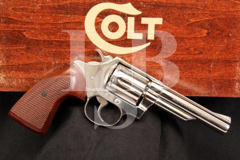 Rare Nickel Colt Viper Model .38 Special Double Action Revolver & Box ...