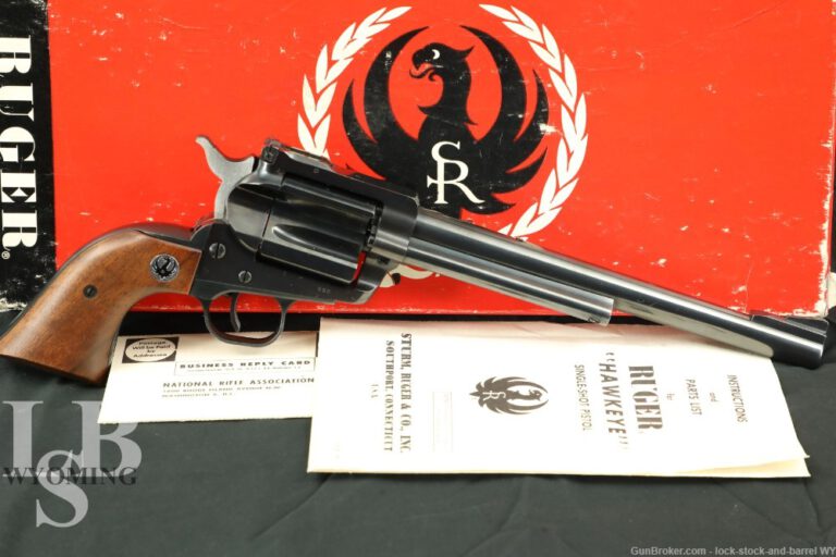 Rare Ruger Hawkeye .256 Win Mag Single-Shot Pistol, w/Box MFD 1963 C&R ...