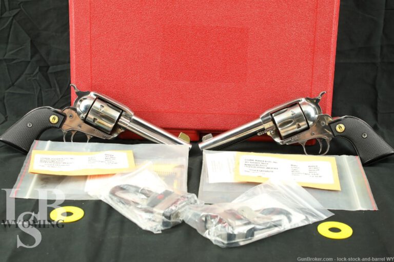 Ruger New Vaquero SASS Set W/ Case .357 Magnum 4.5” Single Action ...