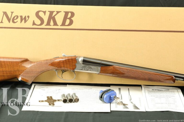 SKB Arms Japan Model 385 20 GA Side by Side Double Shotgun, MFD 1996-2004 - LSB Auctions