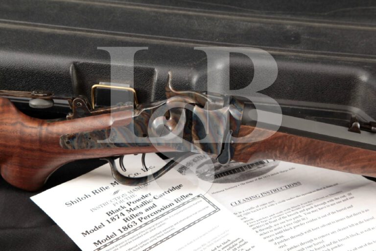Shiloh Sharps 1874 Double Set Trigger Sporting Model, Mint Case Colored ...