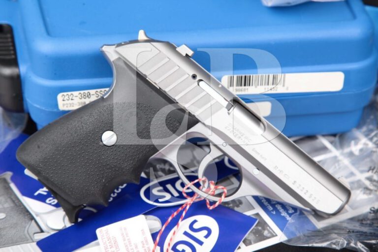 Sig Sauer Model P232 Sl, Stainless Steel 3 1/2″ SA/DA Semi-Automatic ...