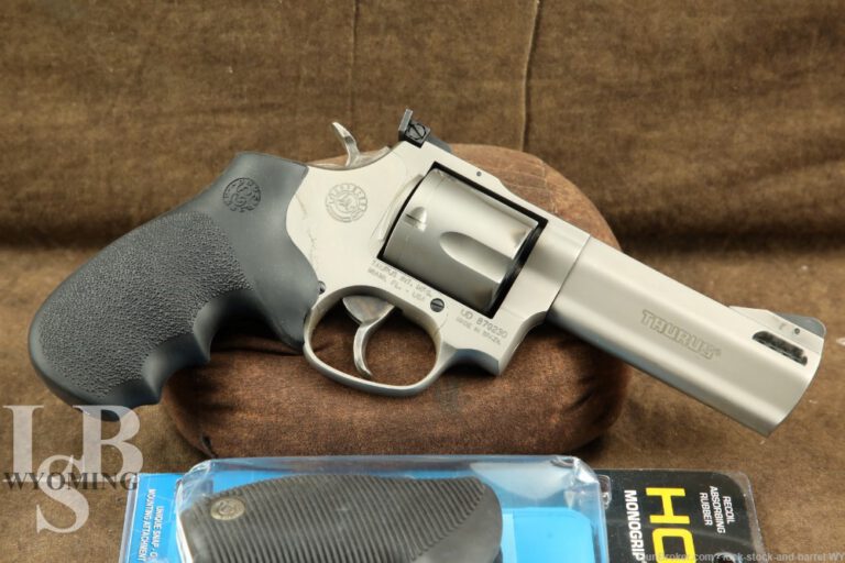 Taurus Titanium .41 Magnum 4” DA/SA Revolver w/ Extra Grips - LSB Auctions