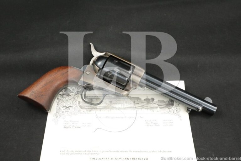 U.S. 1873 Artillery Colt .45 SAA Single Action Army Revolver, 1887 ...