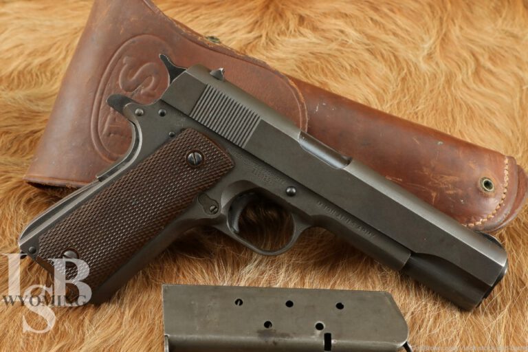 U.S. Army Ithaca M1911-A1 .45 ACP 5″ Semi-Auto Pistol C&R 1945 - LSB Auctions