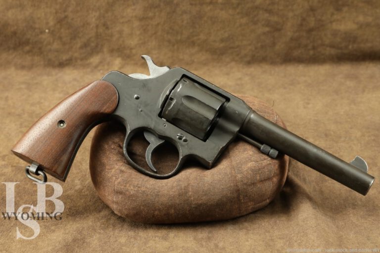 US Army WWI Colt Model 1917 M1917 .45 ACP 5.5” 6 Shot Revolver MFD 1918 ...
