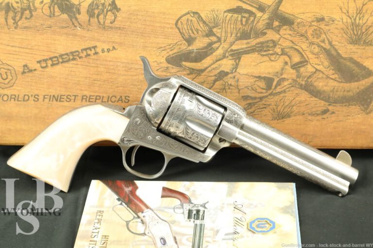 Uberti Stoeger Cattleman Engraved 1873 SAA 45 Colt 4.75” Stainless ...