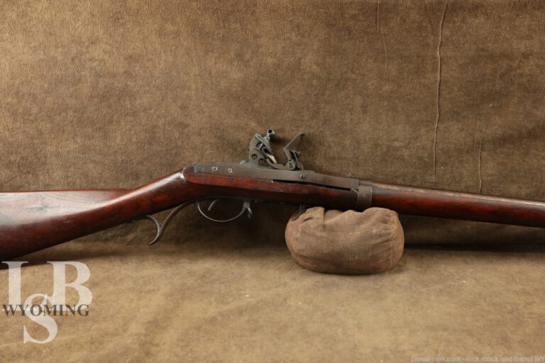 United States Model 1819 Hall Rifle .52 Cal Flintlock Rifle Antique ...