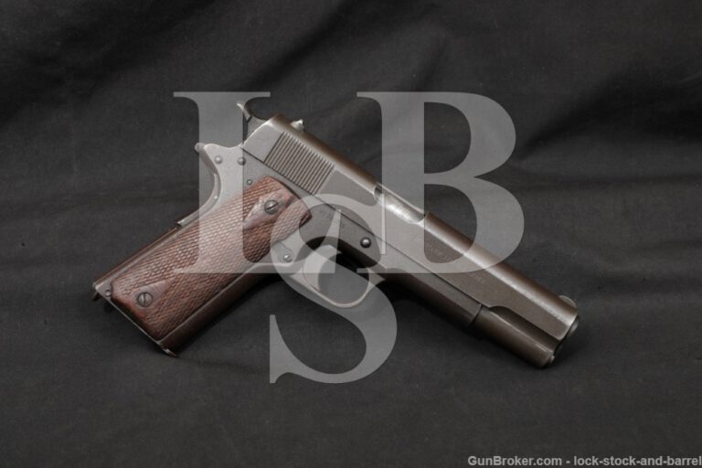 WWI Colt Model of 1911 U.S. Army .45 ACP 5″ Semi-Automatic Pistol, 1918 ...