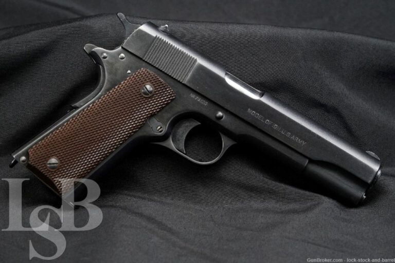 WWI Springfield Frame Colt Slide Model of 1911 .45 ACP Semi-Auto Pistol ...