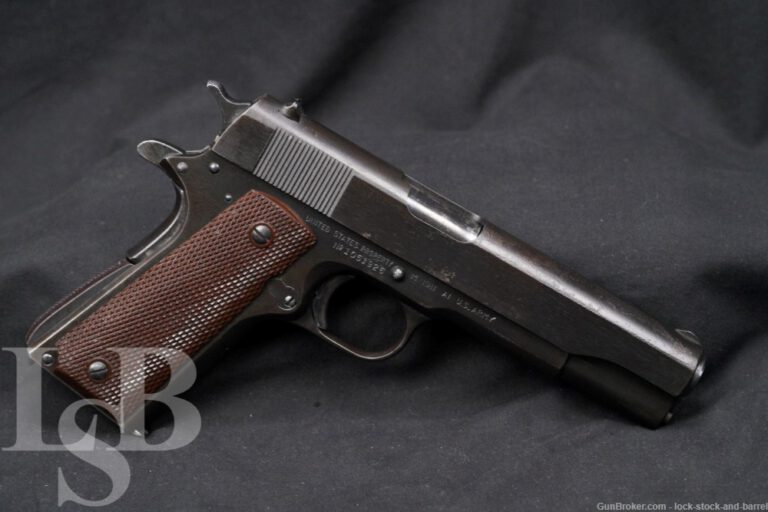 WWII Union Switch & Signal US&S 1911-A1 US Army .45 ACP Pistol, 1943 C ...