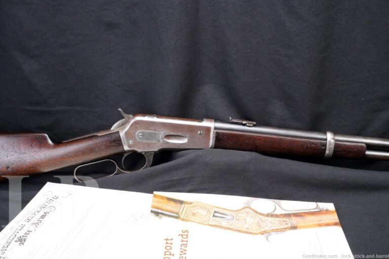 Winchester Model 1886 Carbine 22″ .38-56 WCF Lever Rifle & Letter, 1900 ...