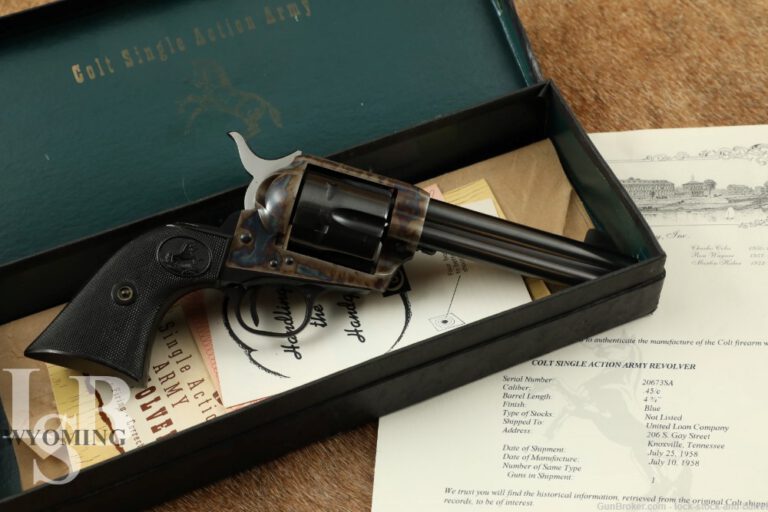 1 of 1103 Colt Single Action Army SAA 2nd Gen .45 LC 4.75″ Revolver ’58 ...